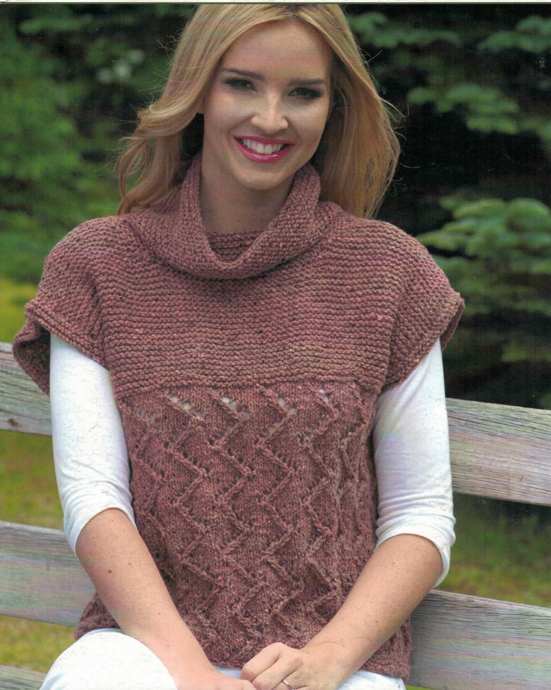 PDF Instant Download Knitting Pattern *quick Knit Woman's Slipover ...