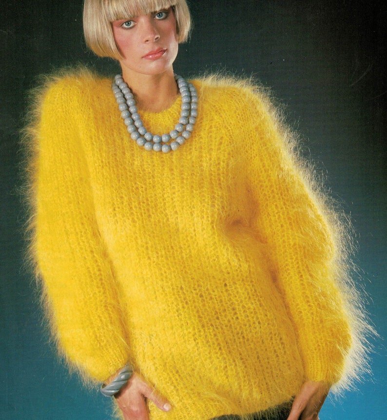 PDF Instant Download Knitting Pattern *chunky Fisherman's Rib Mohair ...