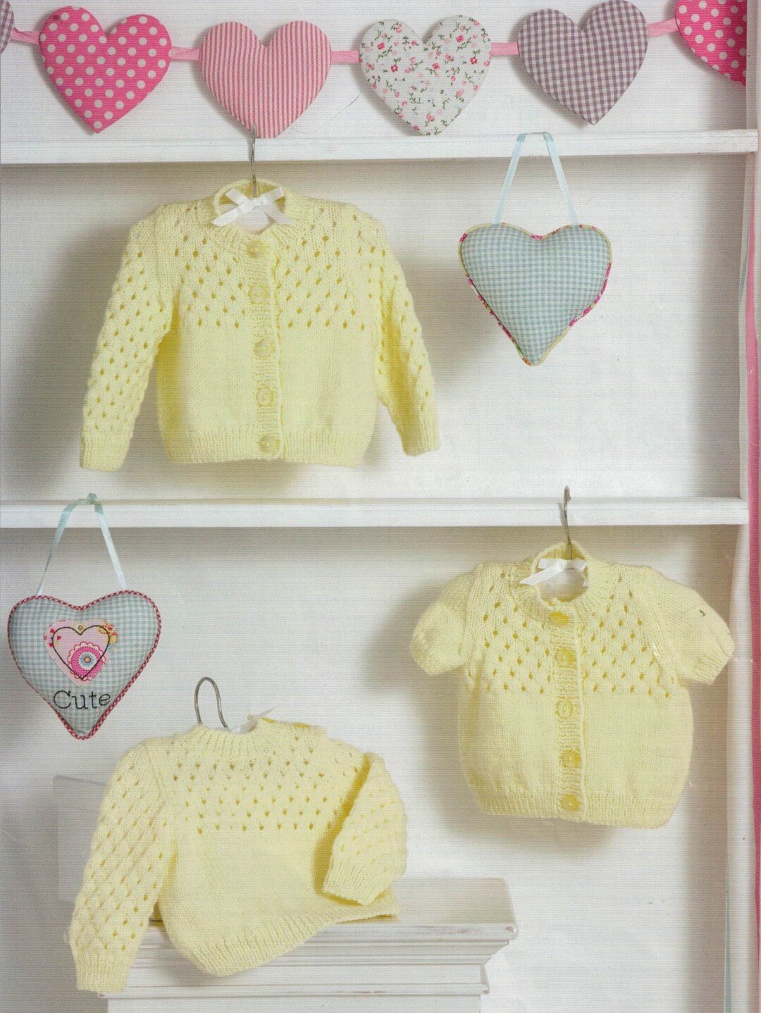 PDF Instant Download Knitting Pattern *baby Lace Cardigans and Sweater ...
