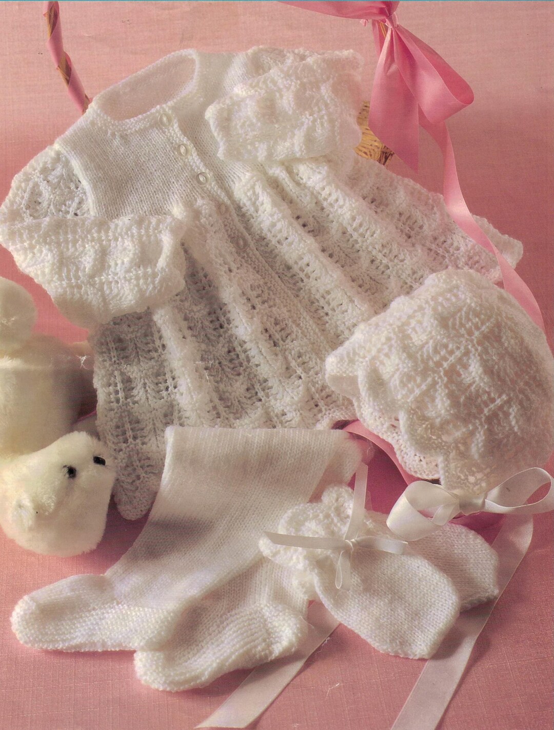 PDF Instant Download Knitting Pattern *baby Pram Set* 3ply Weight Yarn ...