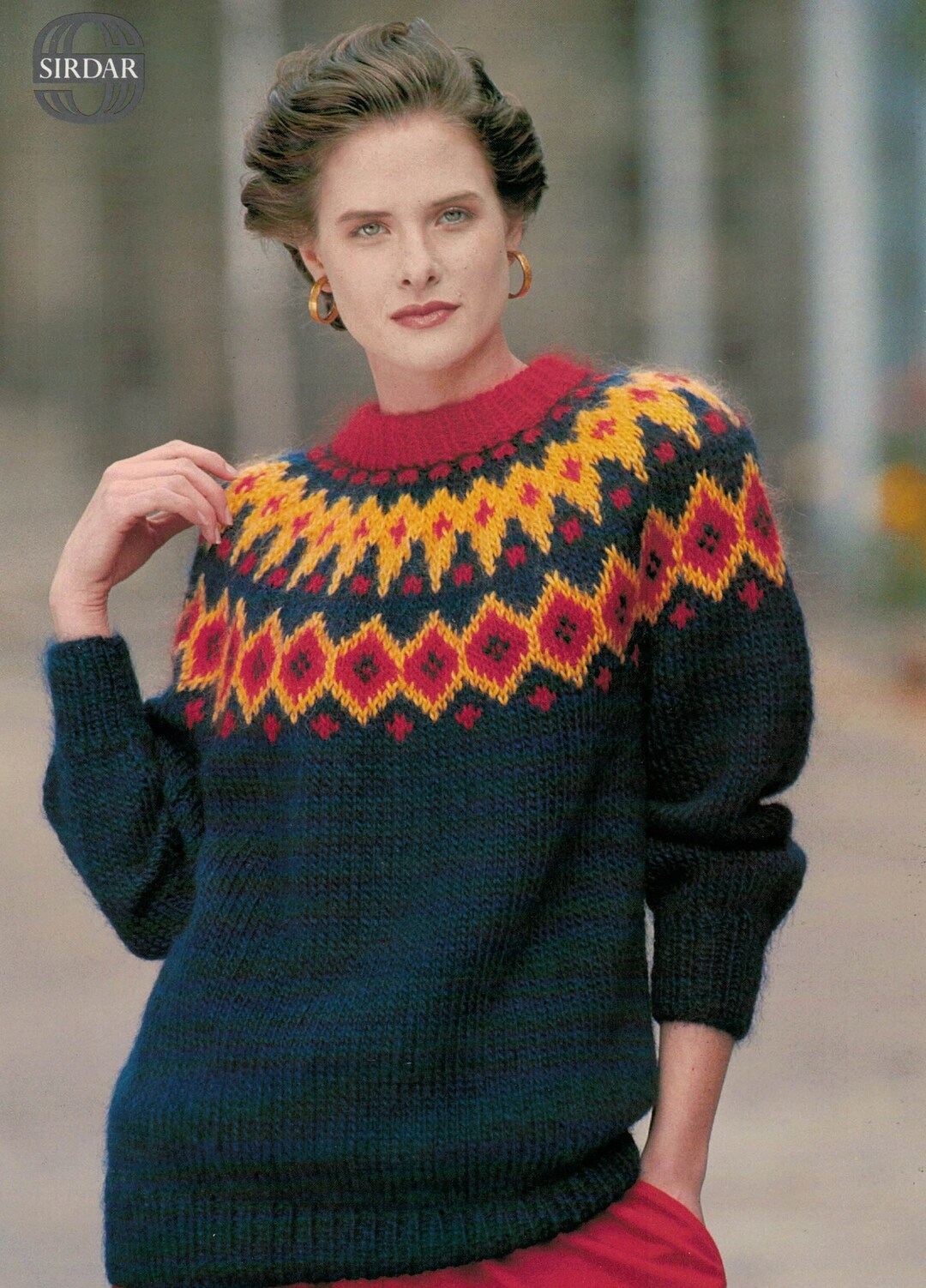PDF Instant Download Knitting Pattern *circular Yoke Chunky Mohair ...