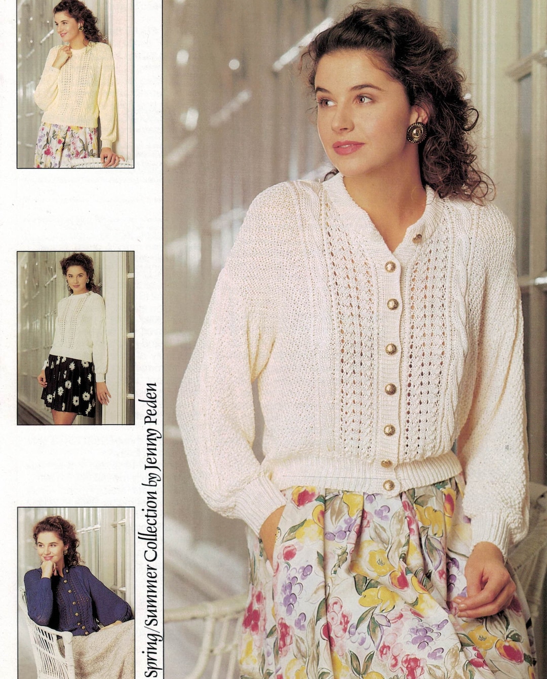 PDF Instant Download Knitting Pattern *lady's Spring Summer Cardigan ...