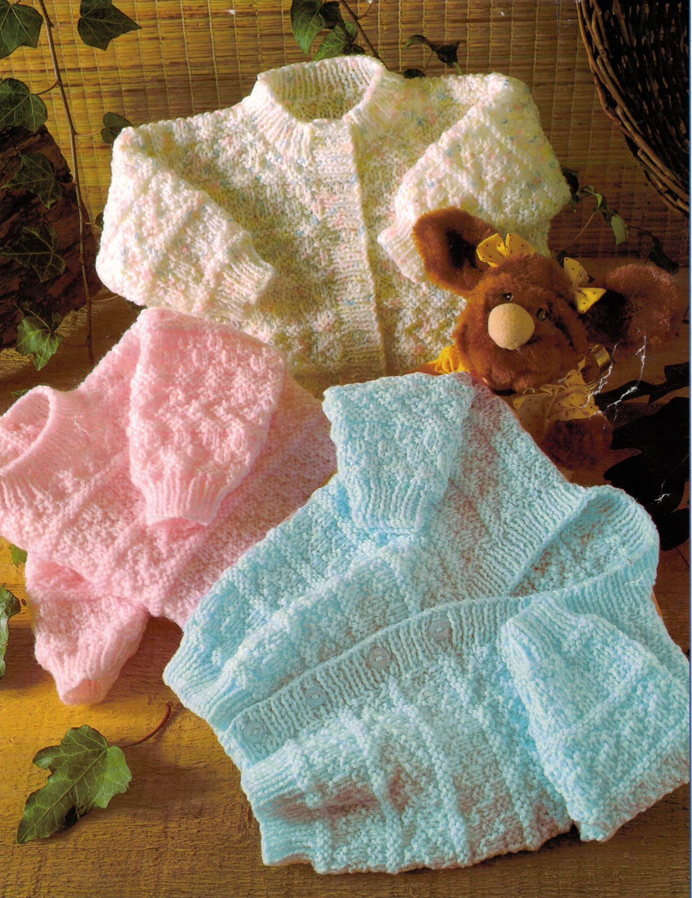 PDF Instant Download Knitting Pattern *textured Stitch Cardigans and ...