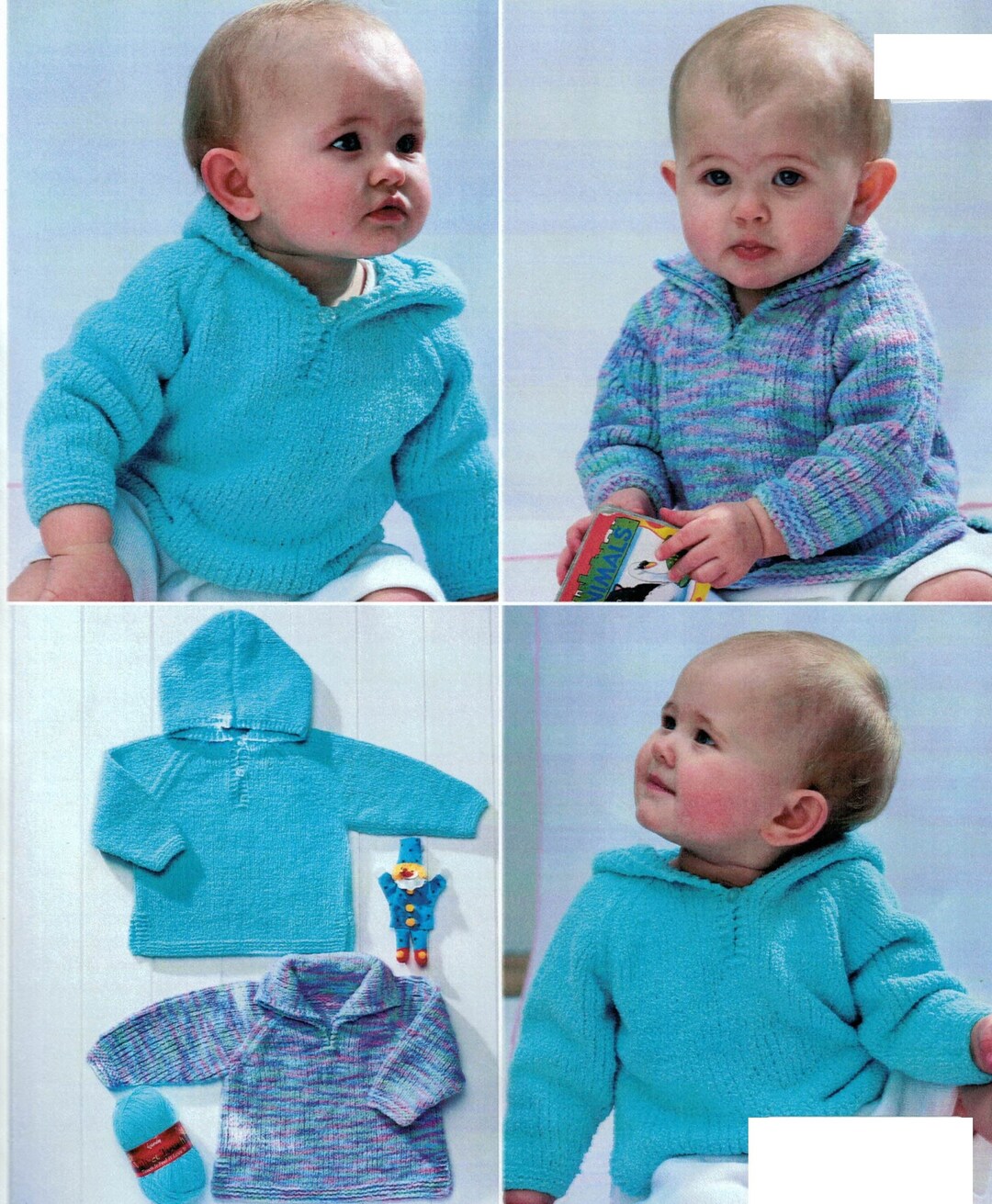 PDF Instant Download Knitting Pattern *high Neck and Hooded Top ...