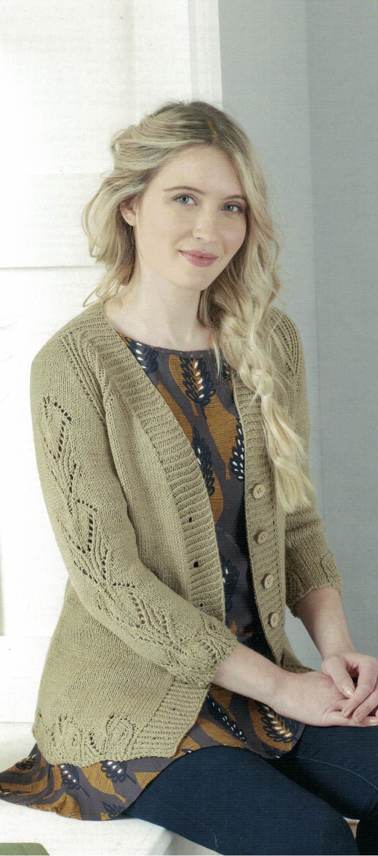 PDF Instant Download Knitting Pattern *long Lace Cardigan and Sweater ...