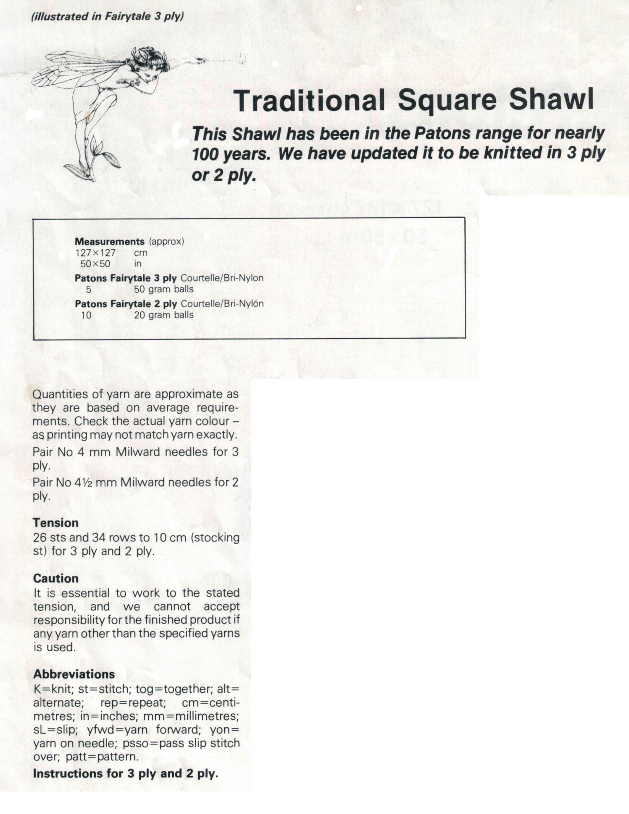 PDF Instant Download Knitting Pattern *two Traditional Baby Shawls ...