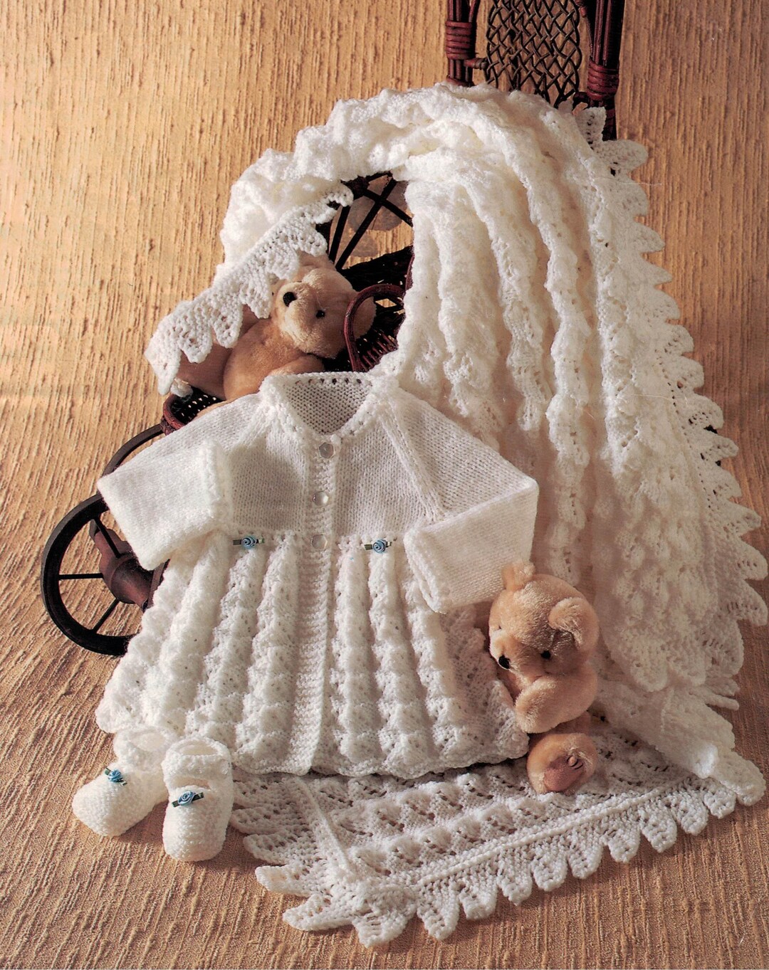 PDF Instant Download Knitting Pattern baby Shawl, Matinee Coat and ...