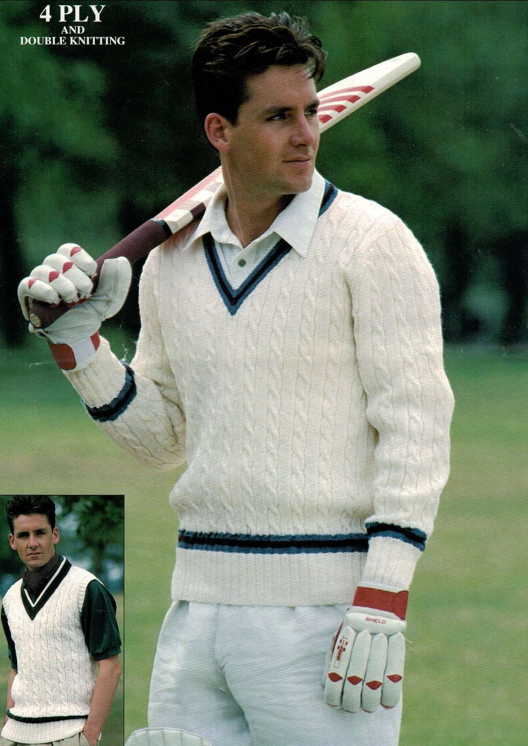 PDF Instant Download Knitting Pattern *man's Classic Cricket Sweaters ...