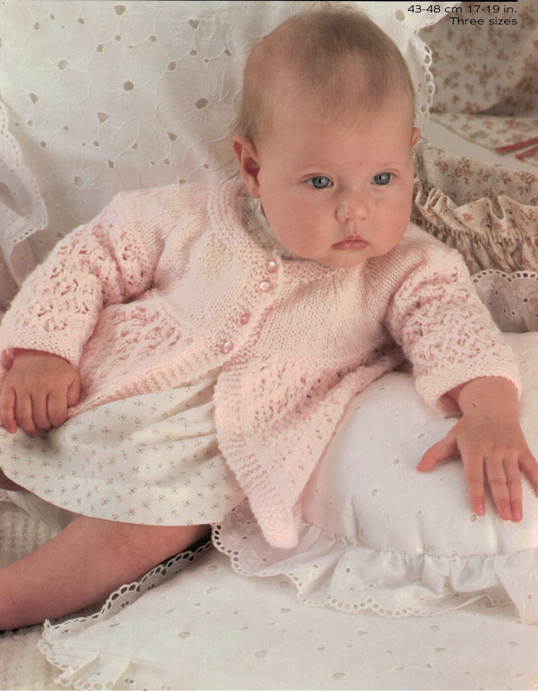 PDF Instant Download Knitting Pattern *baby Matinee Jacket* 4ply Weight ...