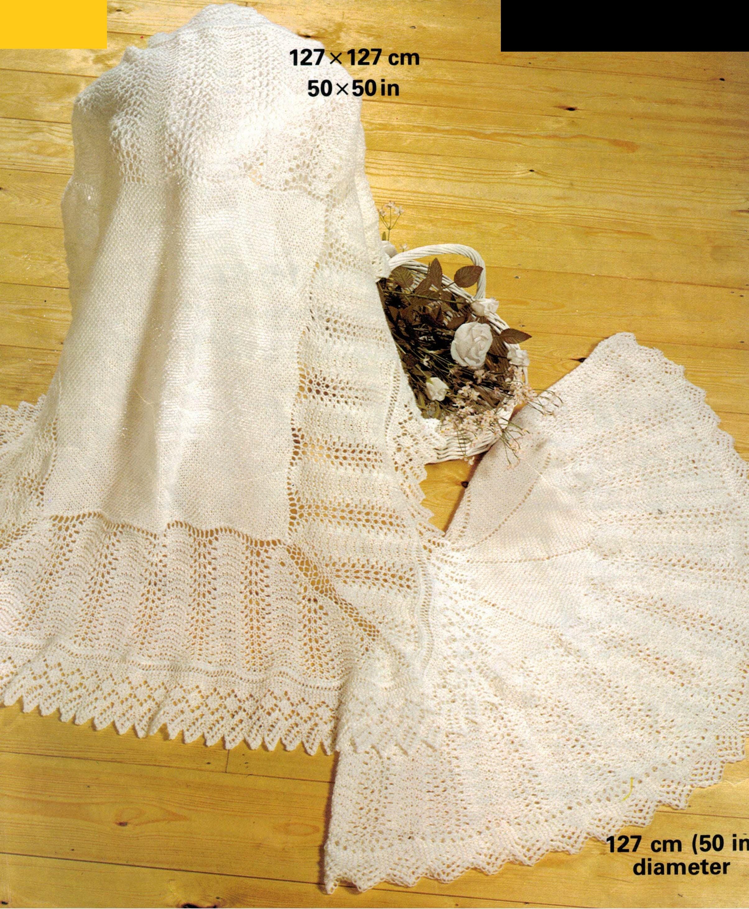 PDF Instant Download Knitting Pattern *two Traditional Baby Shawls ...