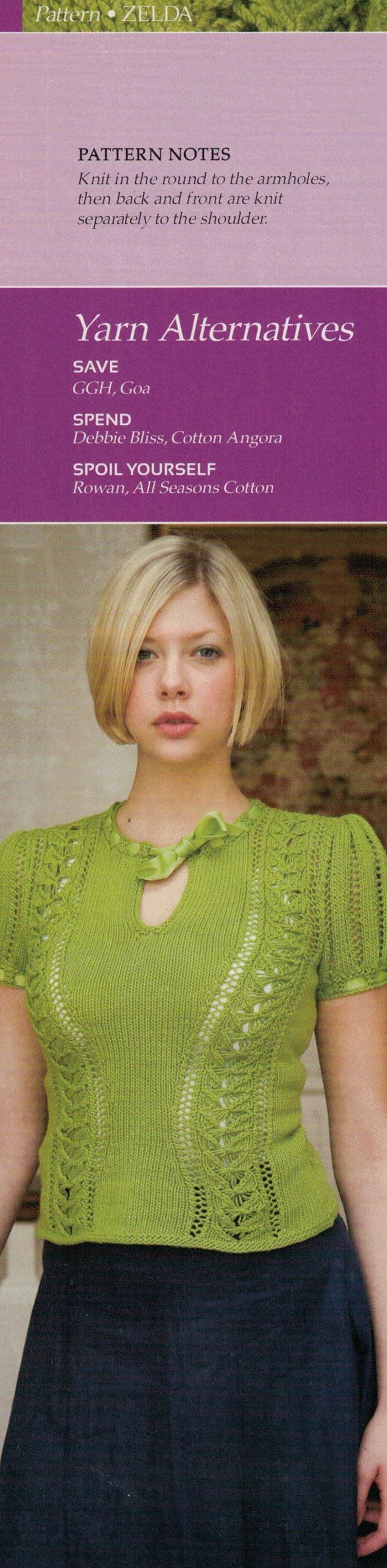 PDF Instant Download Knitting Pattern 1940s Inspired Top DK Yarn - Etsy