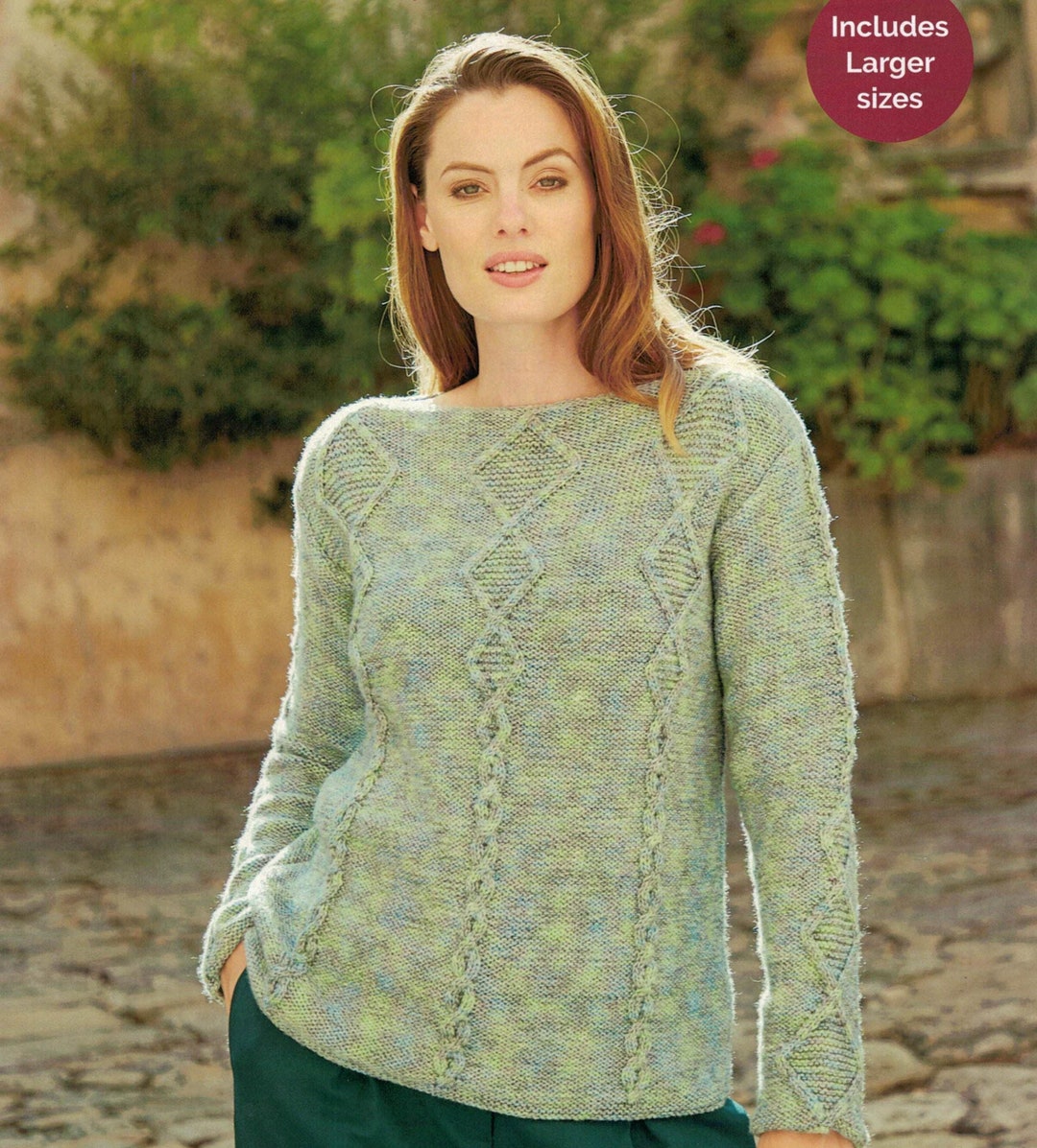 PDF Instant Download Knitting Pattern *ladies Reverse Stocking Stitch ...