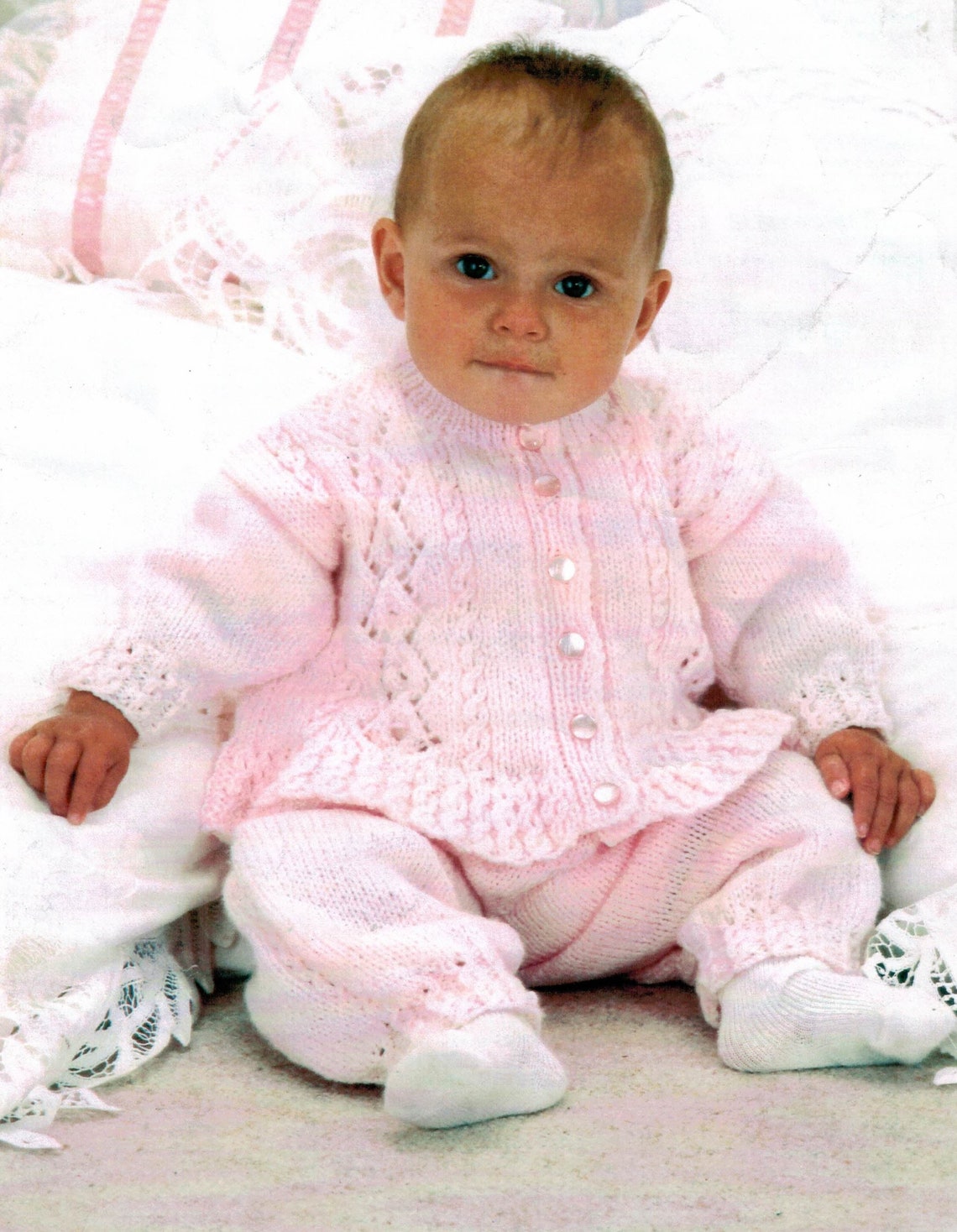 PDF Instant Download Knitting Pattern *baby DK Cardigan and Trousers ...