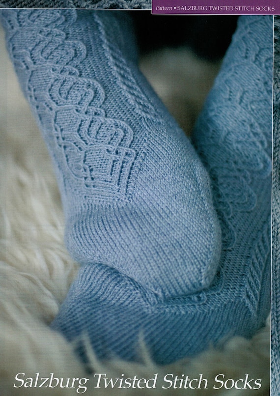PDF Instant Download Knitting Pattern twisted Stitch Socks | Etsy