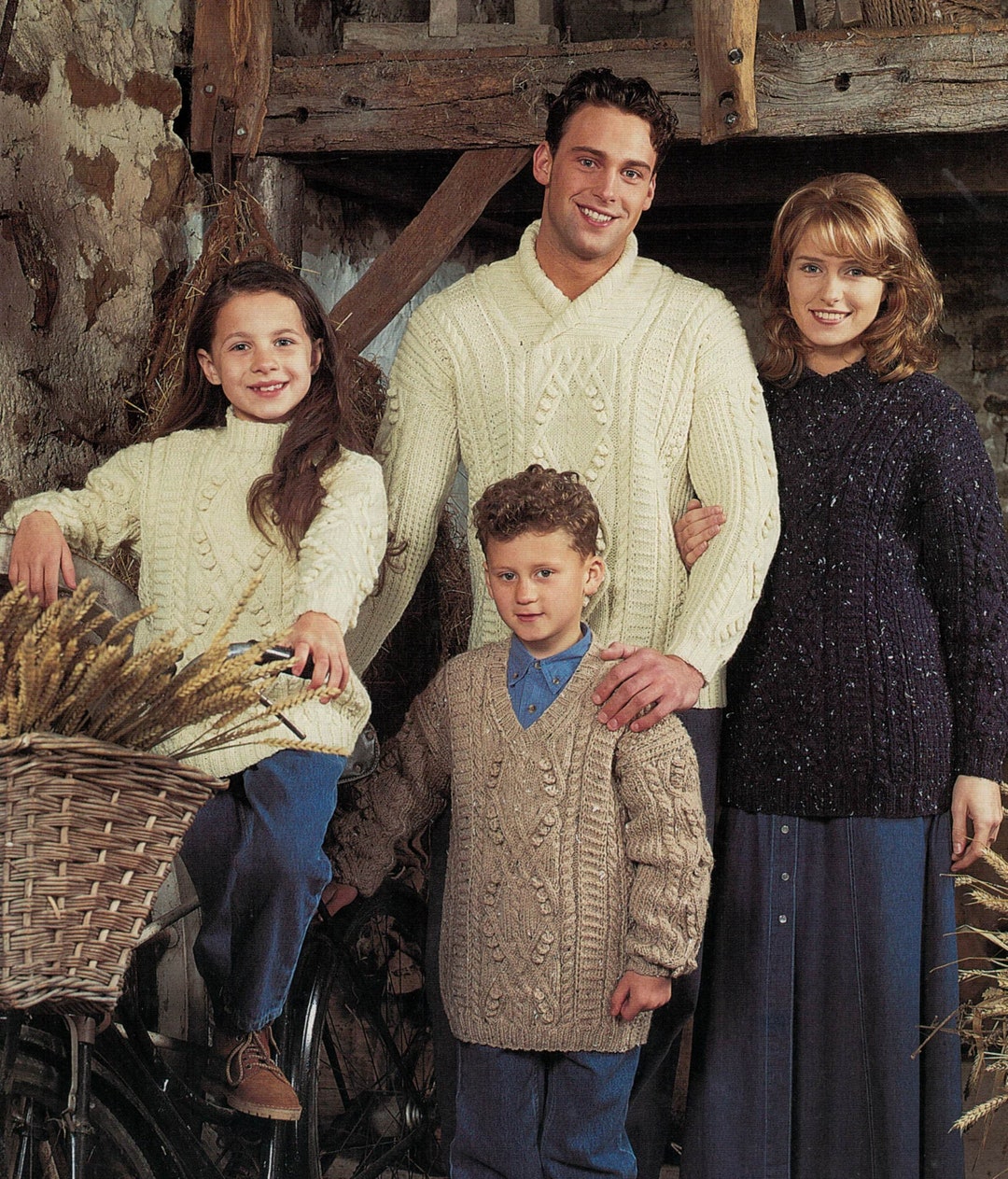 PDF Instant Download Knitting Pattern *traditional Family Arans With ...