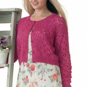 PDF Instant Download Knitting Pattern lace Cardigan and Sweater DK ...