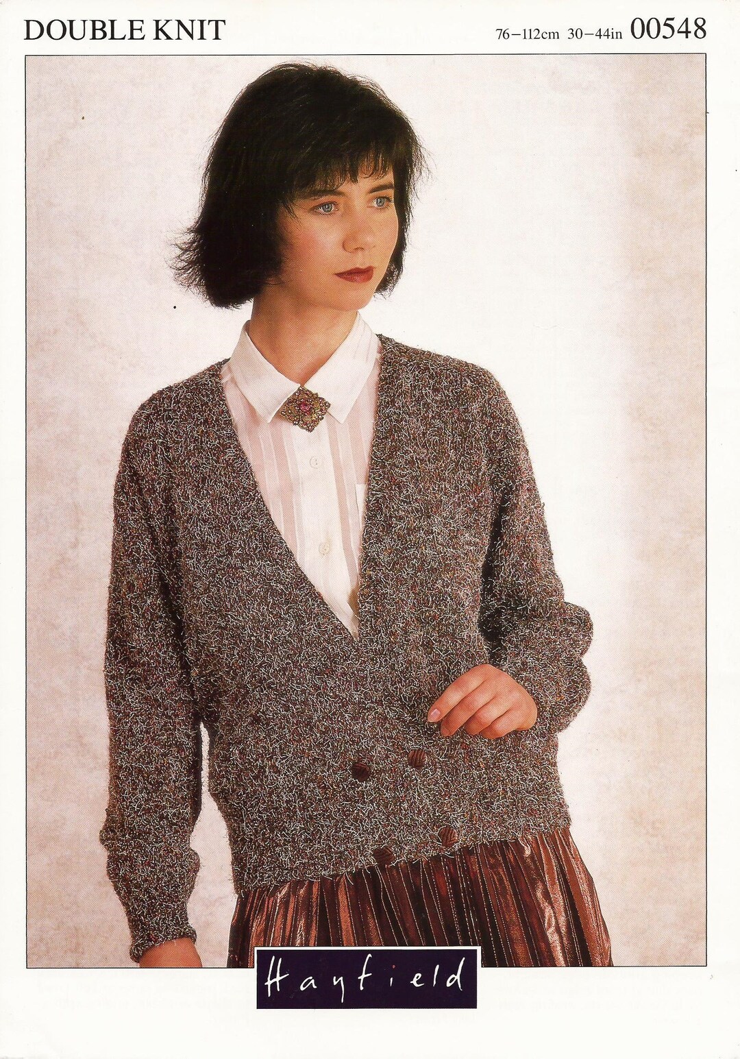 PDF Instant Download Knitting Pattern *lady's DK Crossover Cardigan ...
