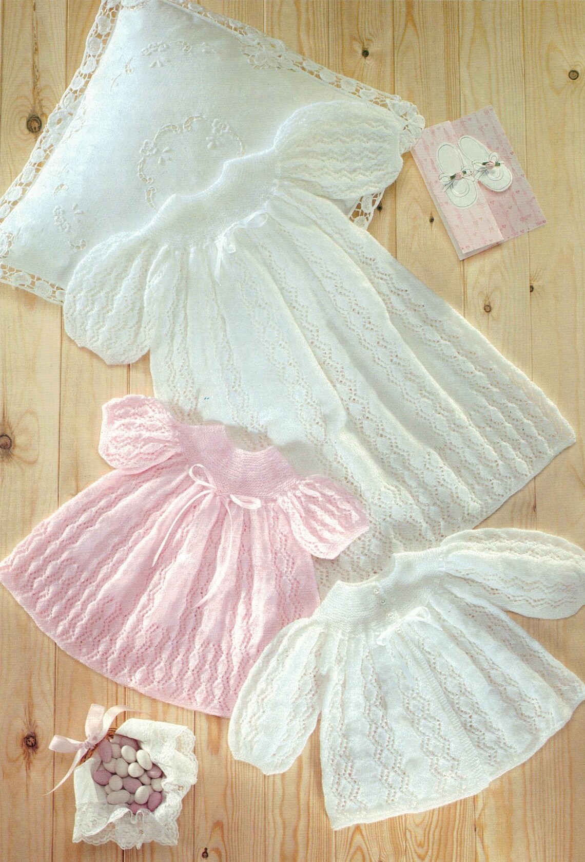 PDF Instant Download Knitting Pattern lace Christening Robe, Dress and ...