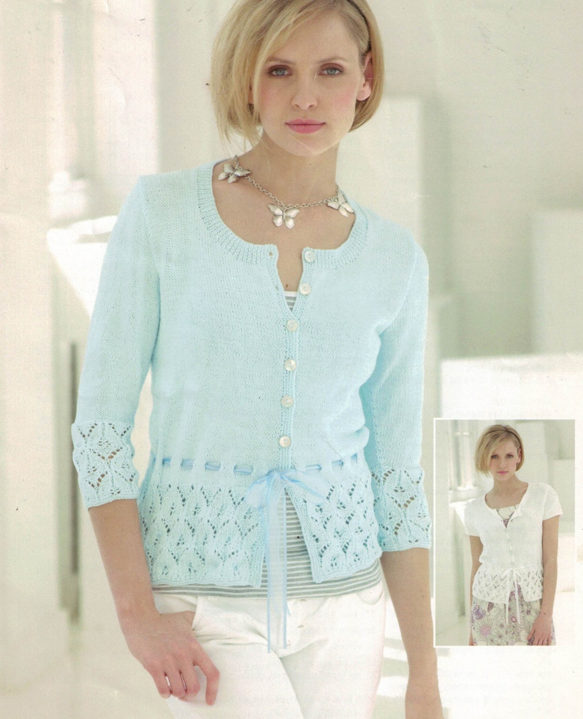 PDF Instant Download Knitting Pattern Soft Cotton Feminine | Etsy