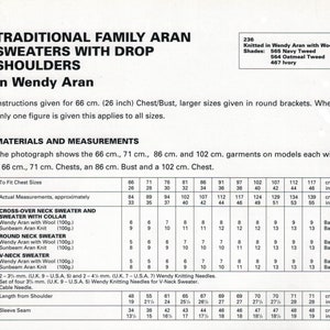 PDF Instant Download Knitting Pattern *traditional Family Arans With ...