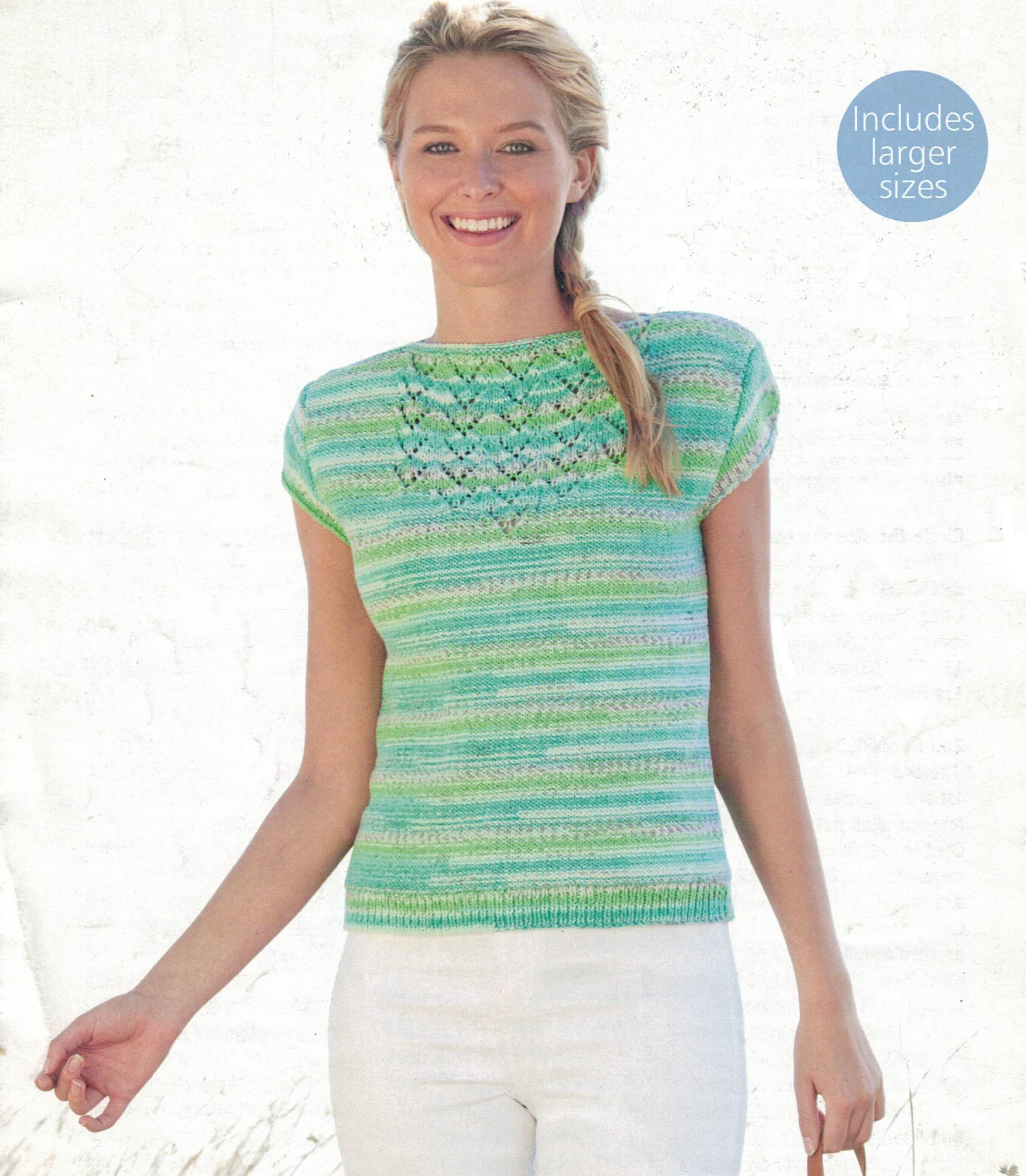 PDF Instant Download Knitting Pattern *woman's Slash Neck Top* DK ...