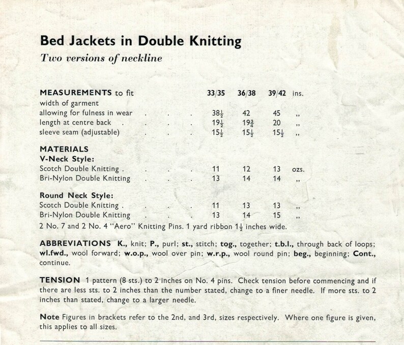 PDF Instant Download Vintage Knitting Pattern *lady's Lacy Bed Jackets ...