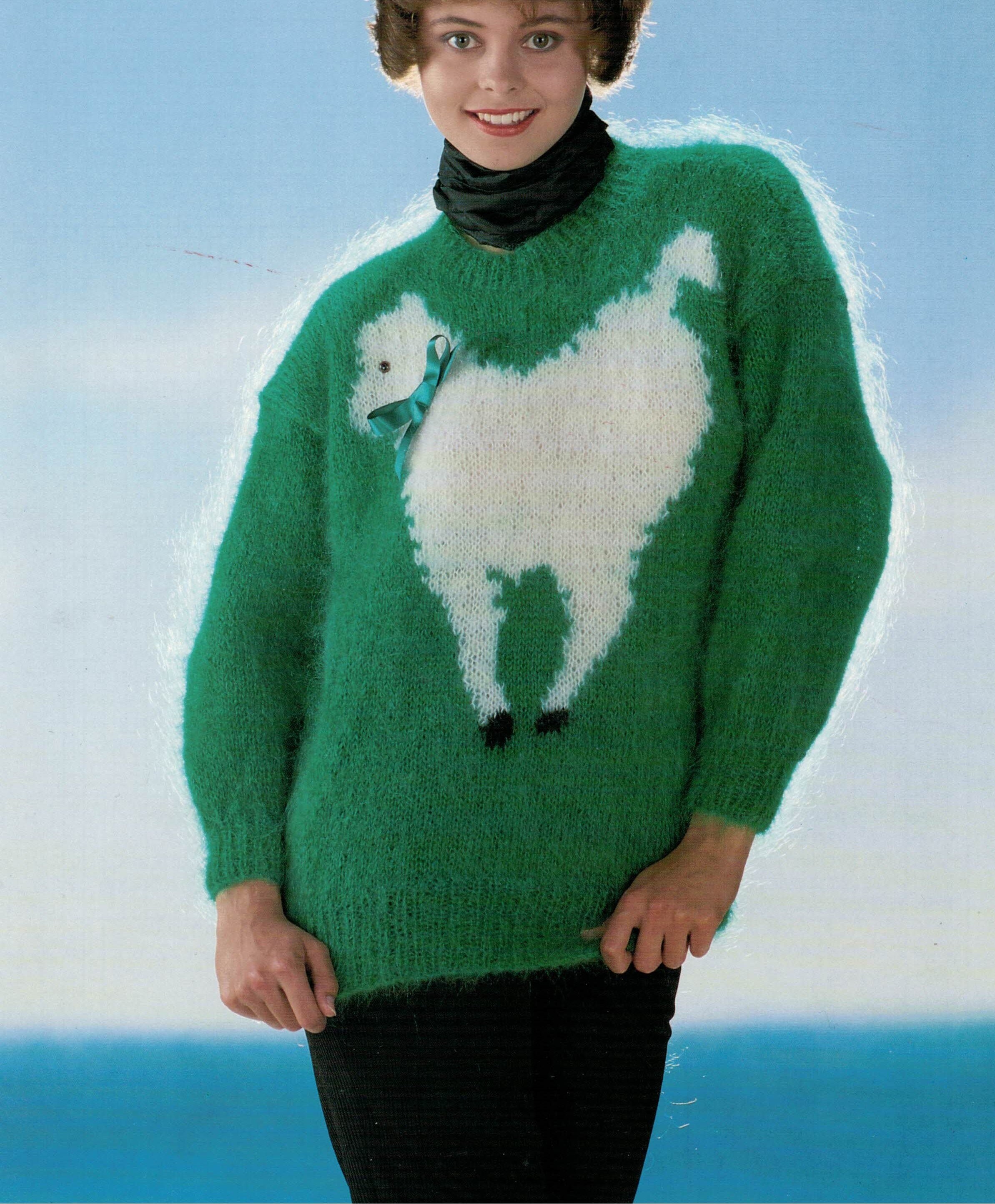 PDF Instant Download Knitting Pattern sheep Motif Mohair - Etsy