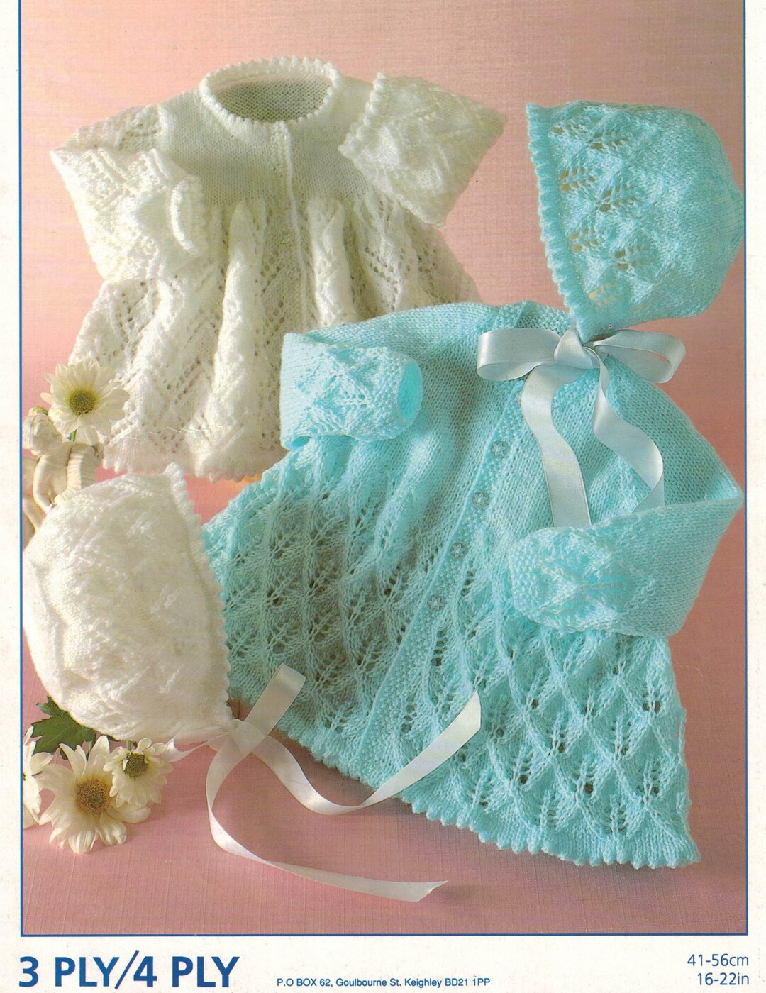 PDF Instant Download Knitting Pattern *baby's Matinee Jackets & Bonnets ...
