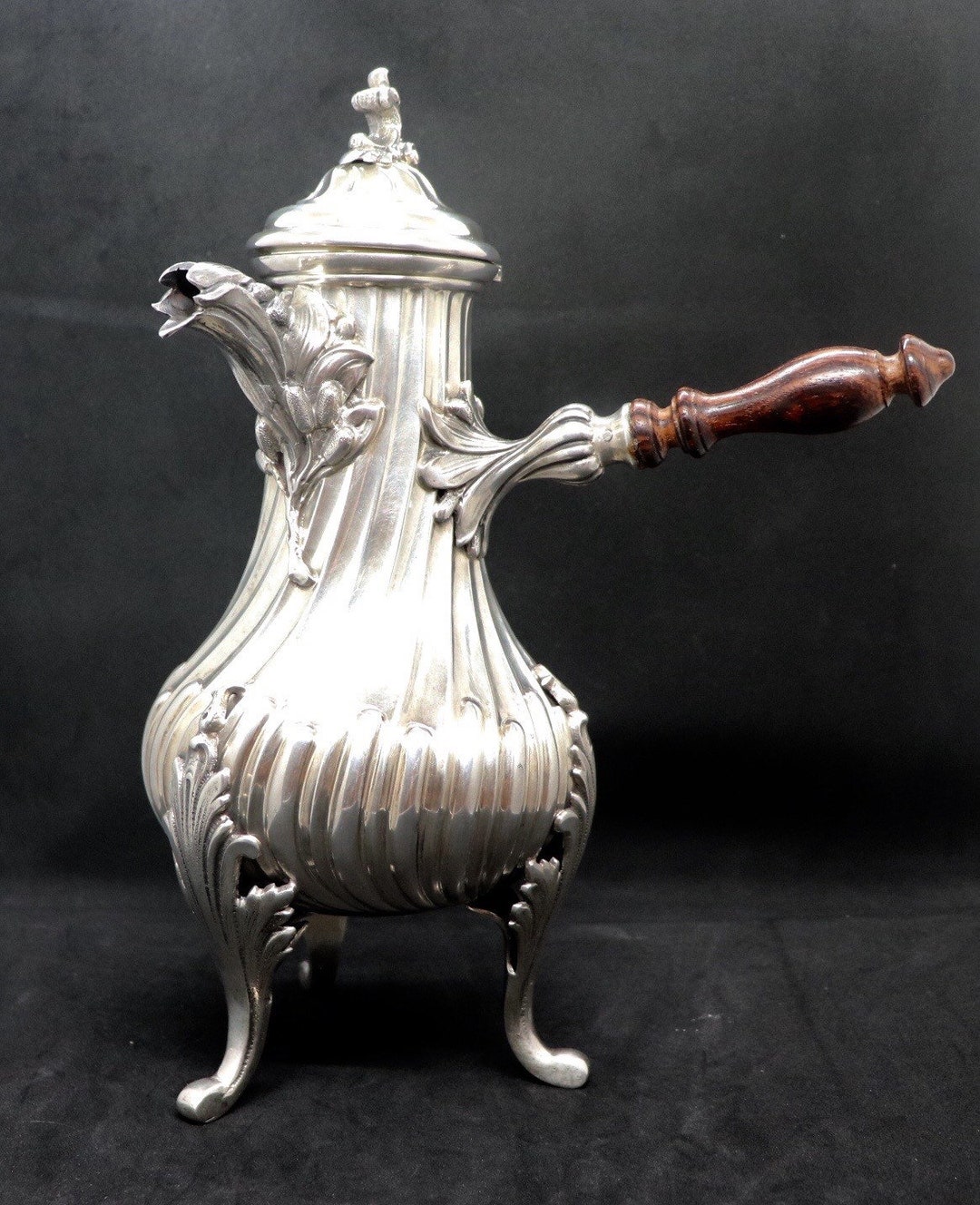 20th Century Italian Silver Baroque Style Chocolate Pot on Feet - Etsy