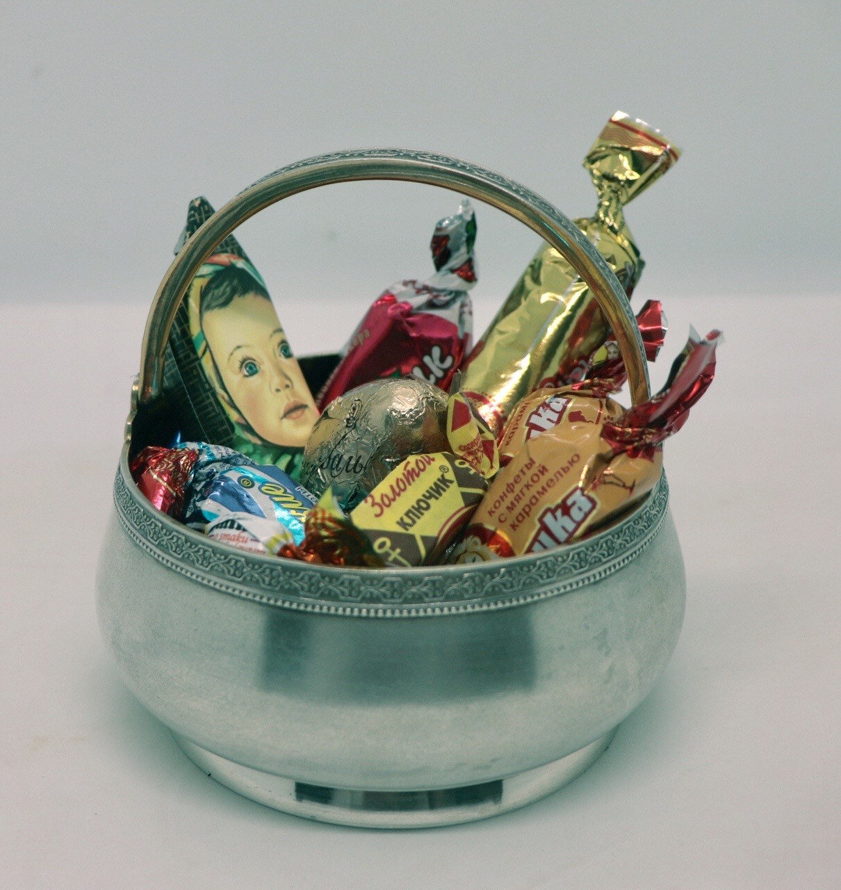 Antique Russian Silver and Gold Sweets Basket 1950s - Etsy