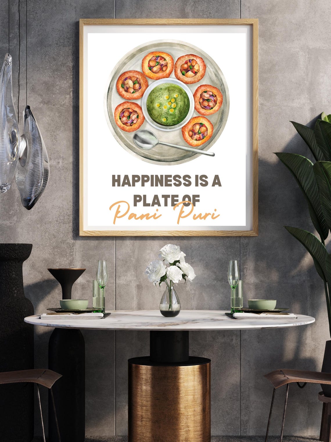 Pani Puri Print, Indian Food Print, Food Stall, Panipuri Stall, Digital ...