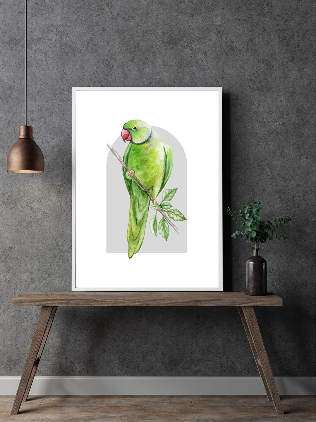 Parrot Illustration Printable, Green Parrot, Parakeet, Cateau Vert ...