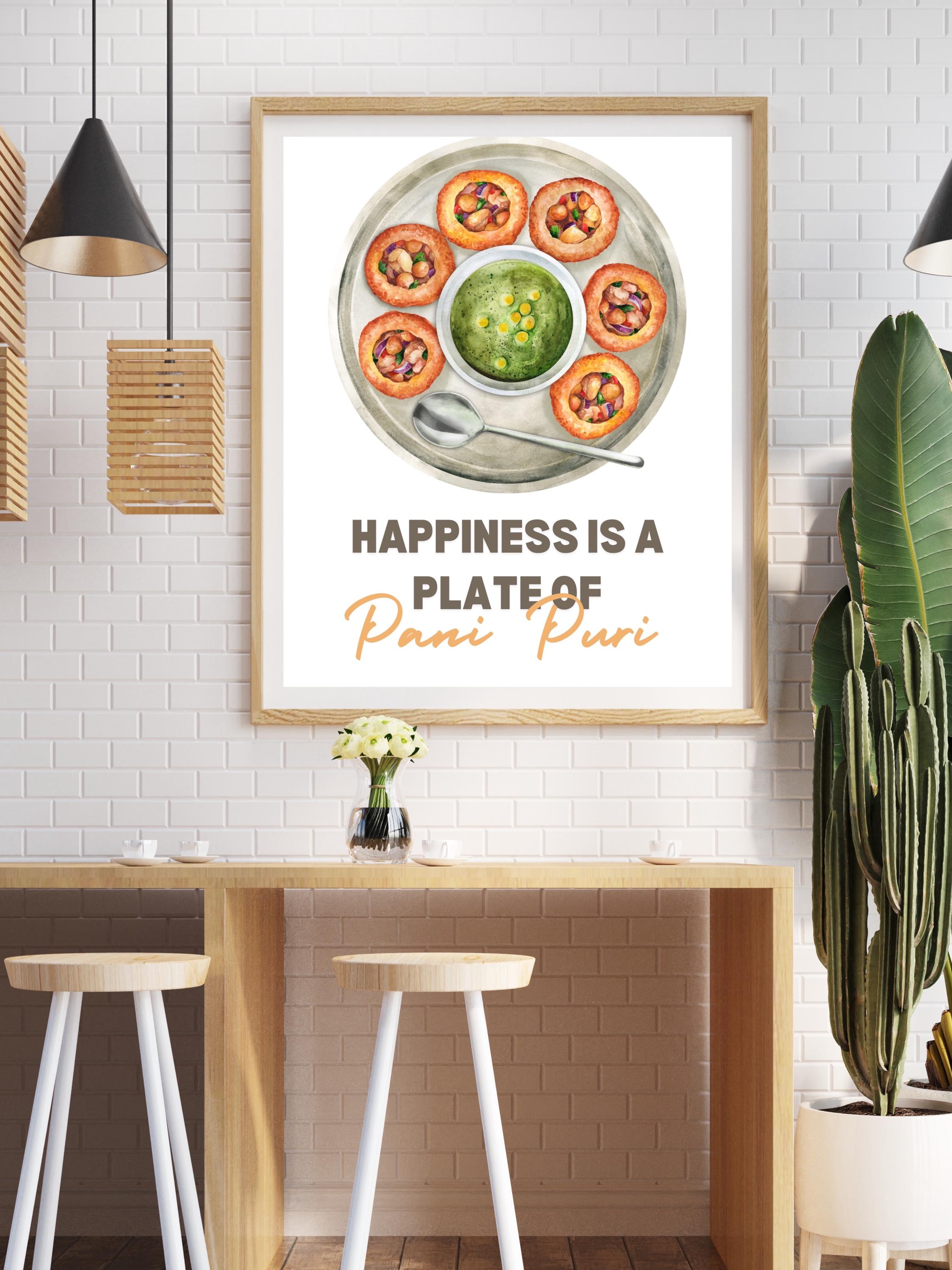 Pani Puri Print, Indian Food Print, Food Stall, Panipuri Stall, Digital ...