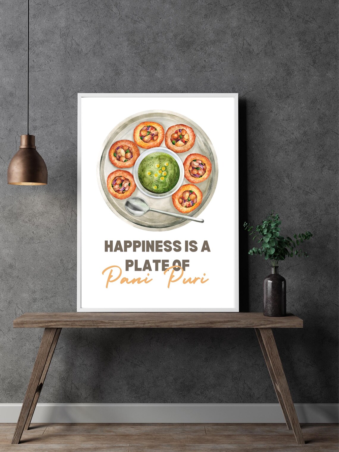 Pani Puri Print, Indian Food Print, Food Stall, Panipuri Stall, Digital ...