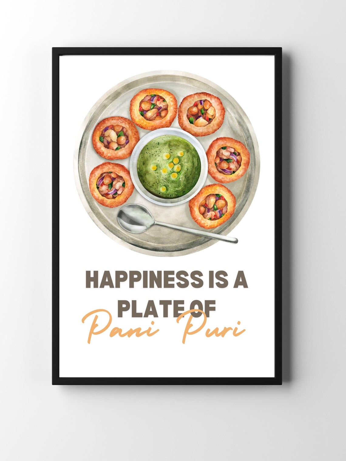 Pani Puri Print, Indian Food Print, Food Stall, Panipuri Stall, Digital ...