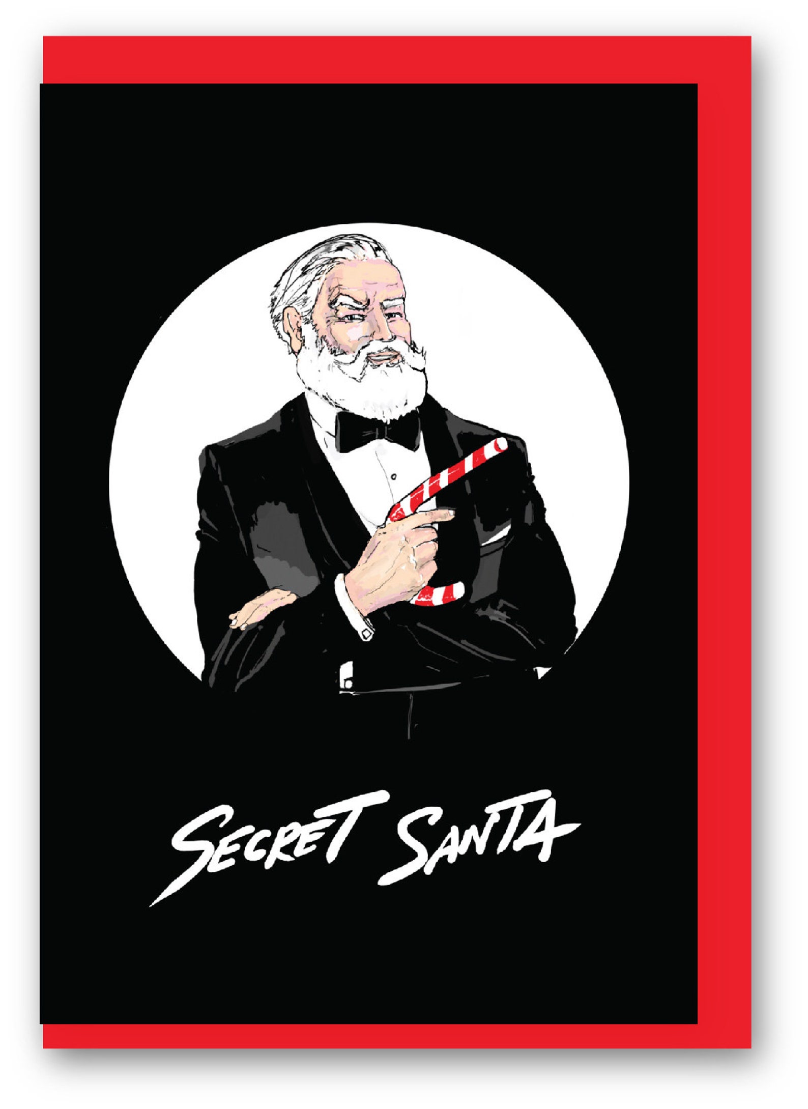 Secret Santa Christmas Card,funny Christmas Card,santa Claus Greeting ...
