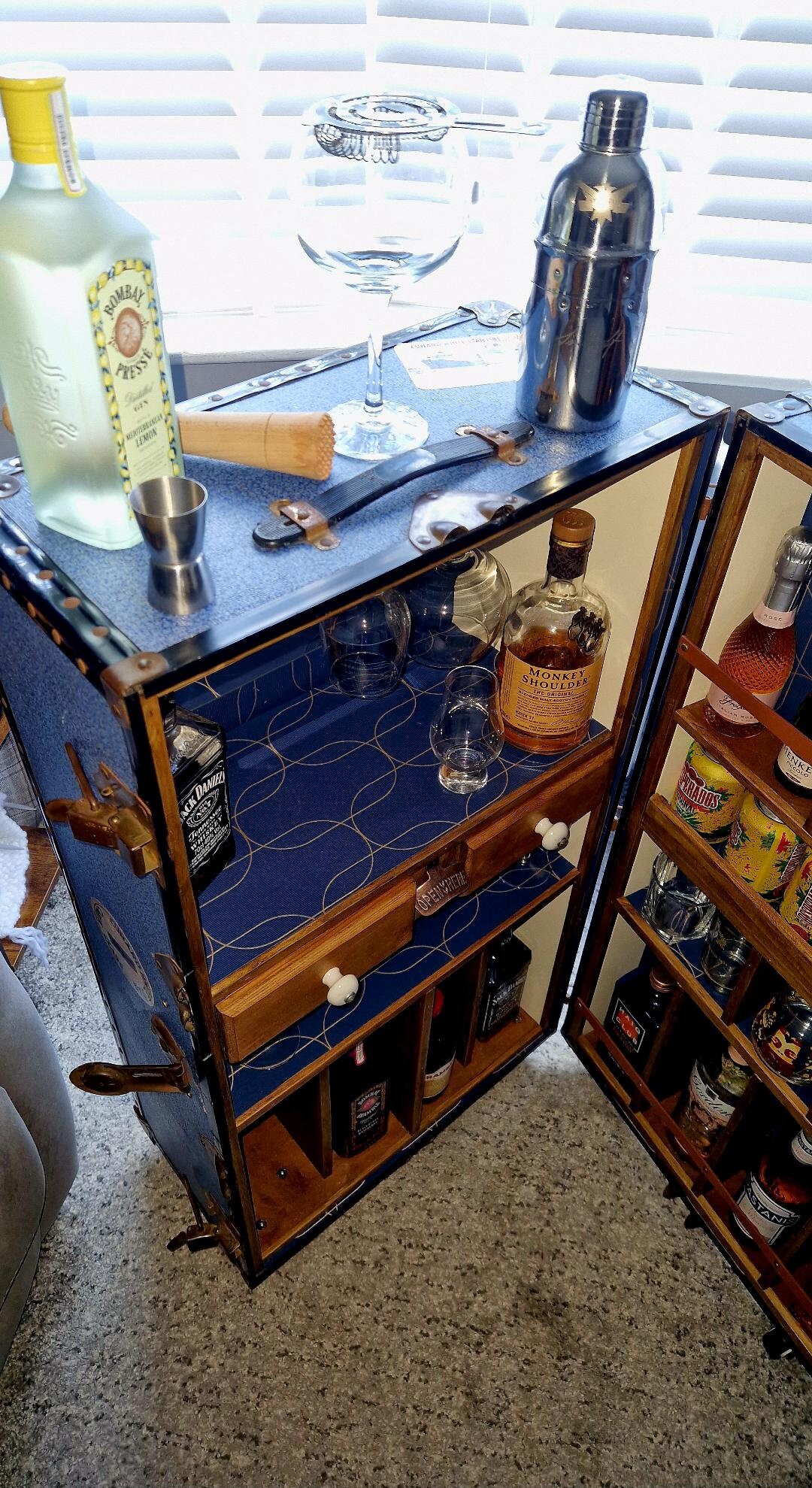 Vintage Steamship Style Trunk Bar Price Reduced - Etsy UK