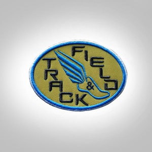 Track & Field Oval Embroidered Patch - Etsy