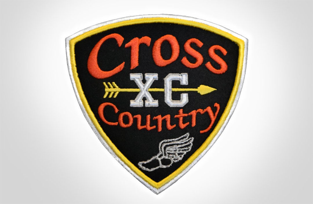 Cross Country Embroidered Patch Large - Etsy