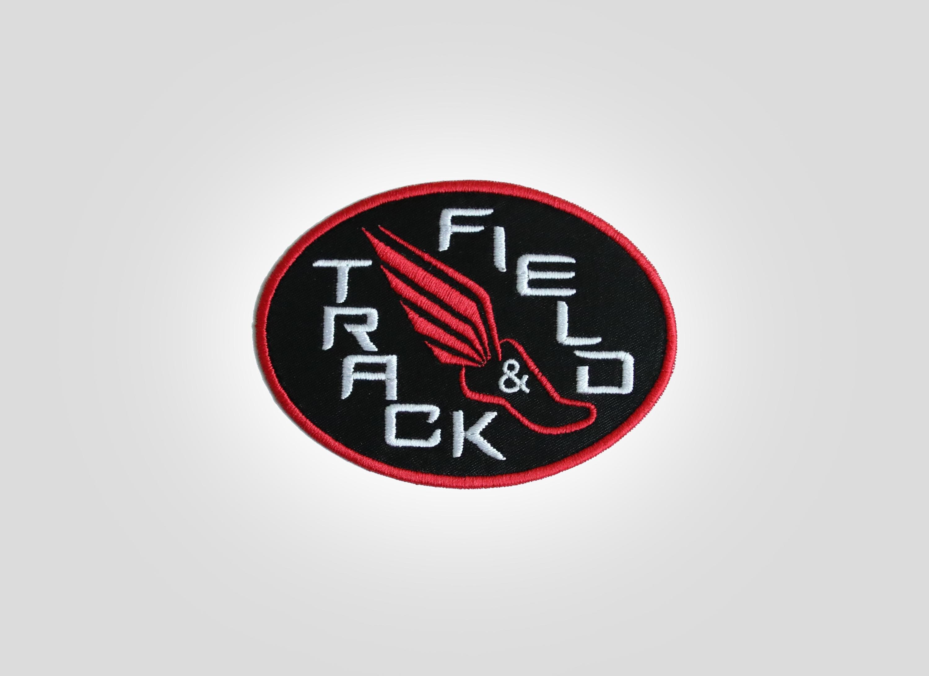 Track & Field Oval Embroidered Patch - Etsy