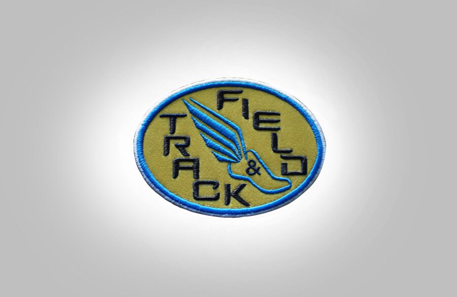 Track & Field Oval Embroidered Patch - Etsy