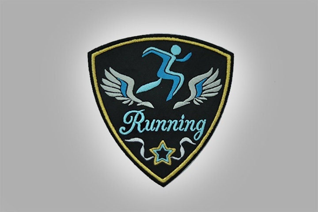 Running Embroidered Patch - 5x5" - Etsy