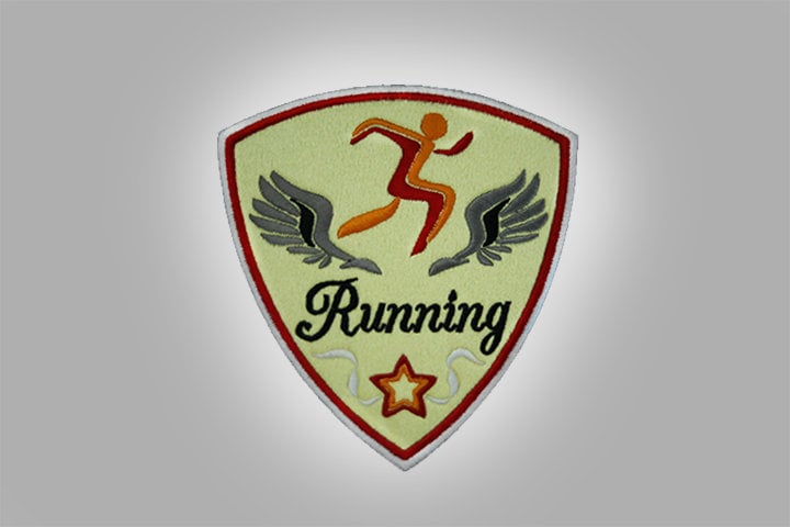 Running Embroidered Patch 5x5 - Etsy