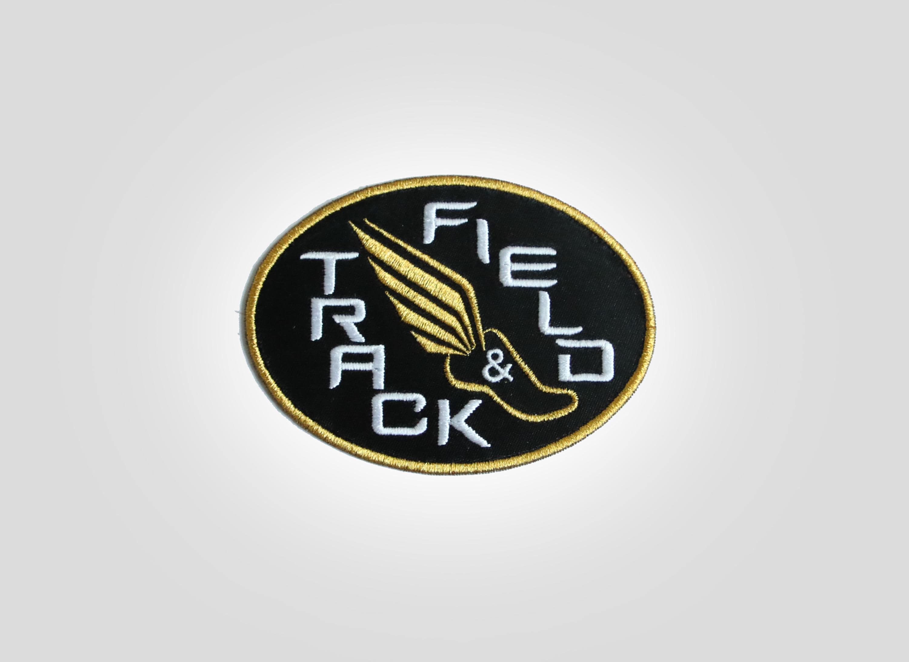 Track & Field Oval Embroidered Patch - Etsy