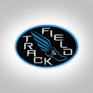 Track & Field Oval Embroidered Patch - Etsy