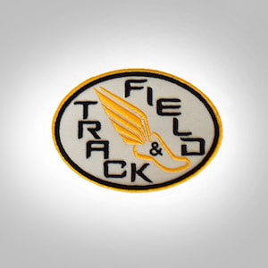 Track & Field Oval Embroidered Patch - Etsy