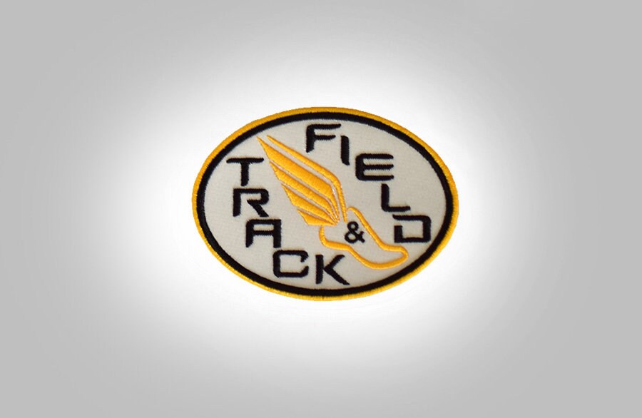 Track & Field Oval Embroidered Patch - Etsy
