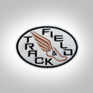 Track & Field Oval Embroidered Patch - Etsy