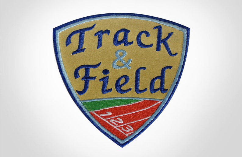Track & Field Embroidered Patch - Etsy