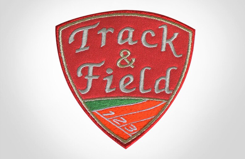 Track & Field Embroidered Patch - Etsy